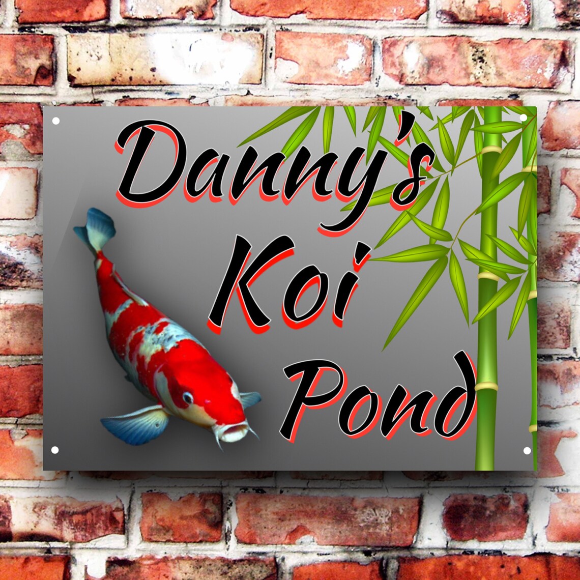 Personalised Koi Pond Sign Weather Proof Pre Drilled High - Etsy