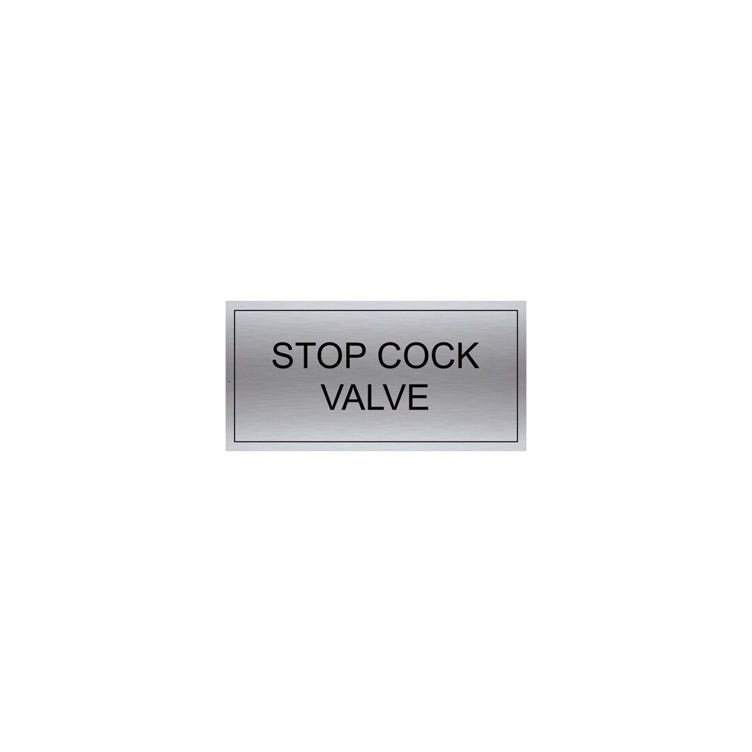 Stop Cock Valve Wall Sign Plaque Weather Proof Safety Water Meter - Etsy