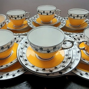 ART DECO HANDPAINTED Crescent Tea Set - Etsy