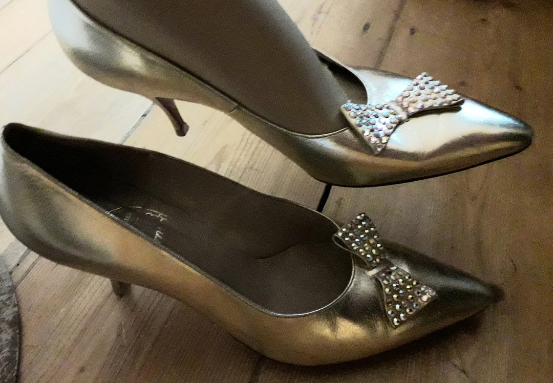 STUNNING HAND Lasted Shoes by Turner of London GOLD 1950S Shoes Uk 6 - Etsy