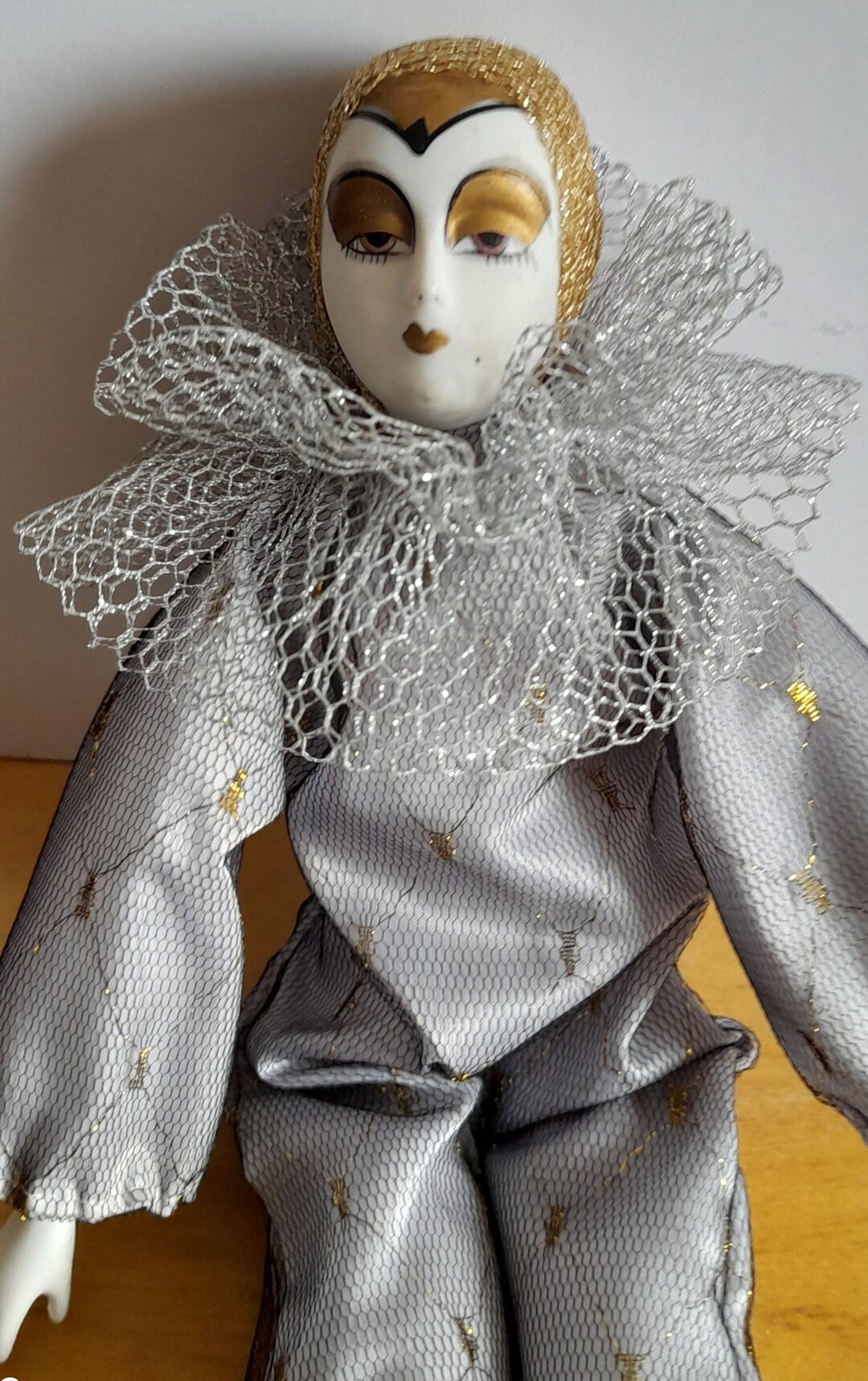 VINTAGE 80S PIERROT Doll China Hands Feet and Face Soft Bodied - Etsy