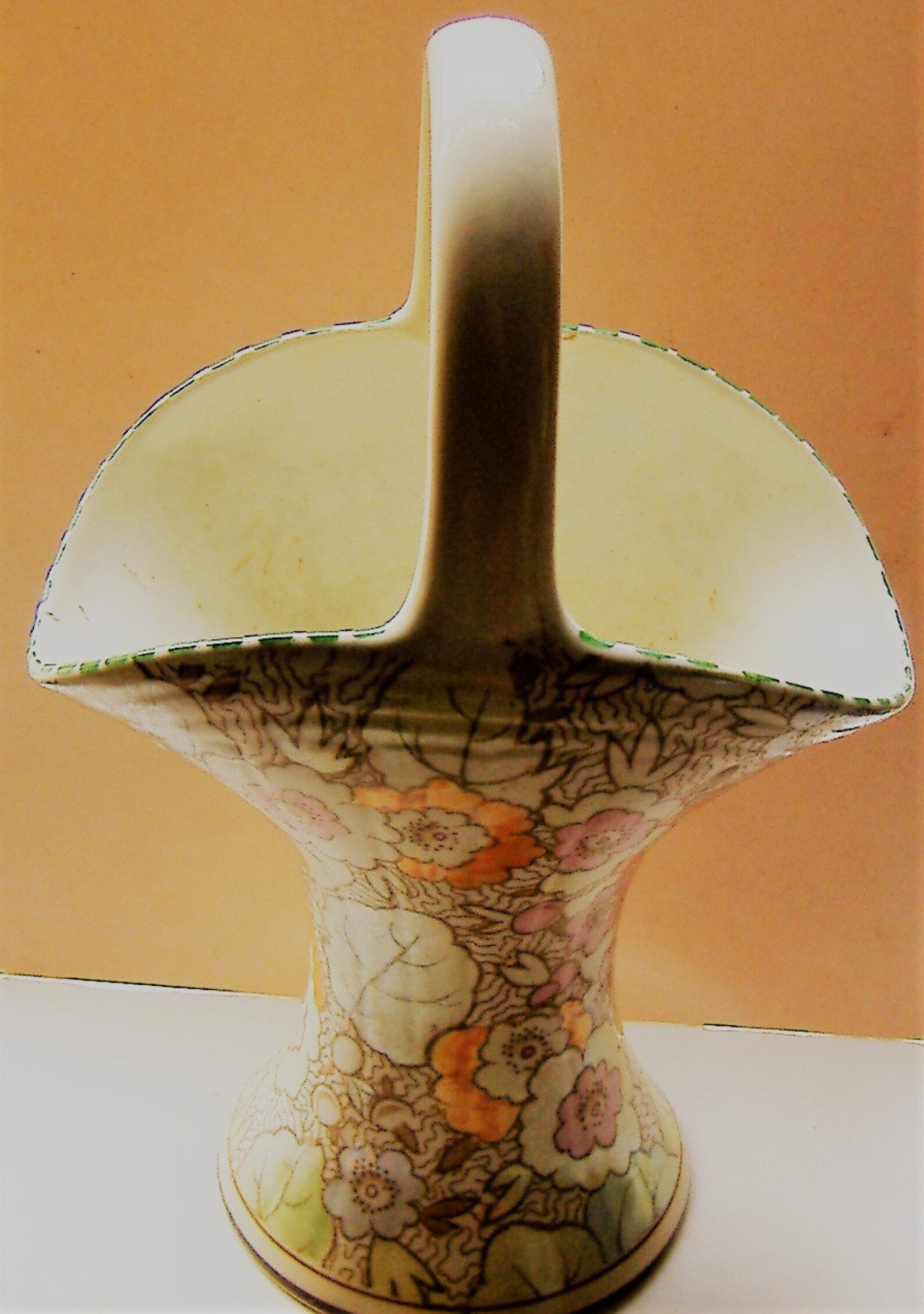 ART DECO LARGE Tuscan Ware Ceramic Basket - Etsy
