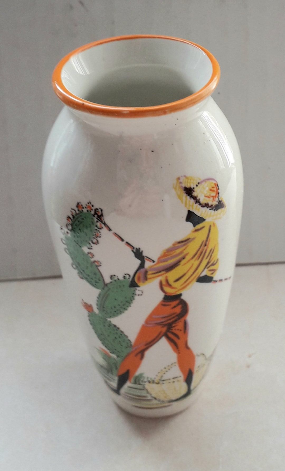 1950s Very SMALL Vase BY WADE Tropical Fruit Gatherers - Etsy