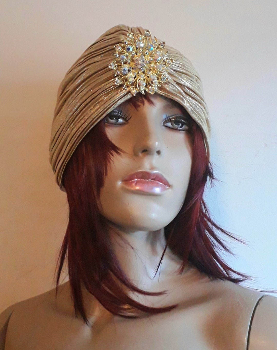 1970S GOLD Colour TURBAN - Etsy