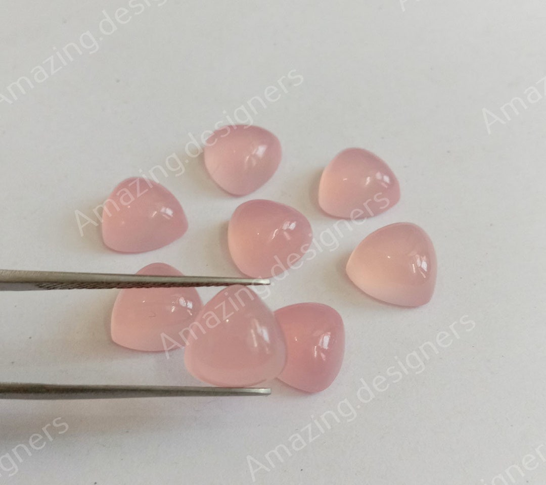 Natural Indian Pink Chalcedony Trillion Cabochon 6mm to 20mm Wholesale ...
