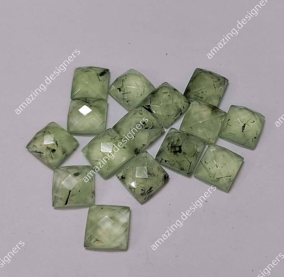 Natural Prehnite Square Checker Cut 8mm to 20mm Wholesale Loose ...