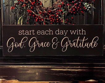 Grace and Gratitude Sign - Etsy