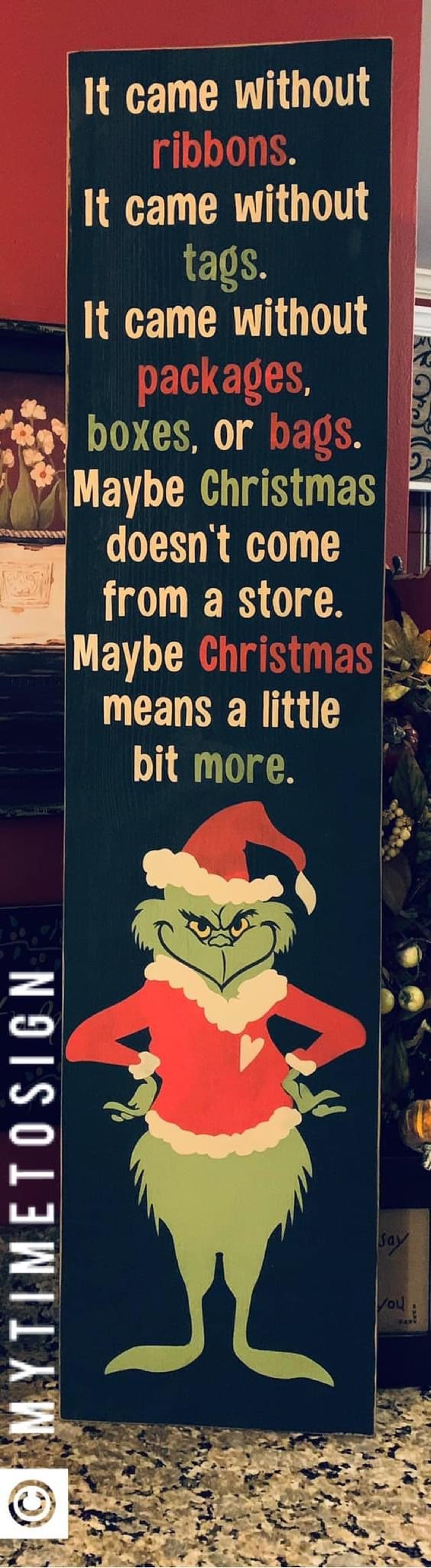 Christmas Grinch Sign | Etsy