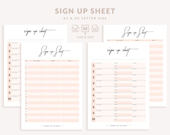 Sign up Sheets | Etsy