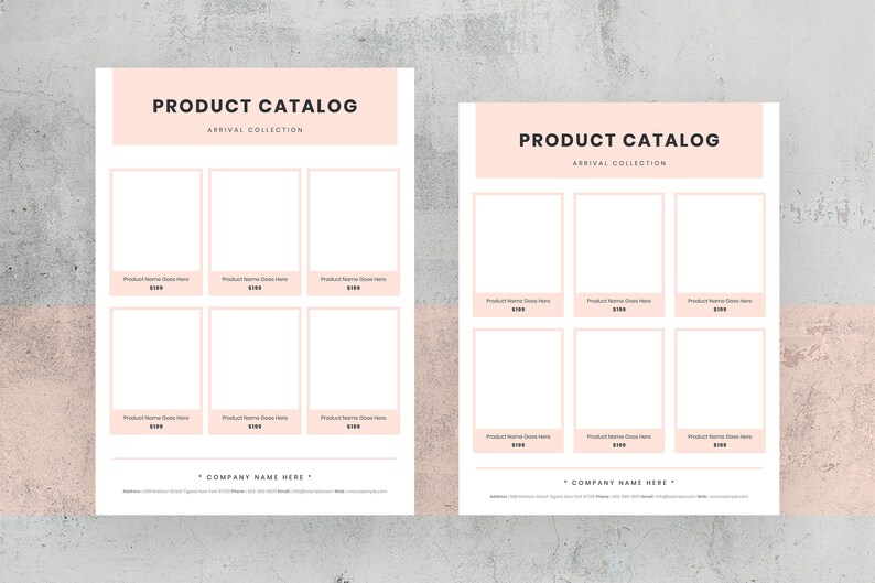 Layout del catalogo prodotti Modello minimo di foglio di linea | Etsy