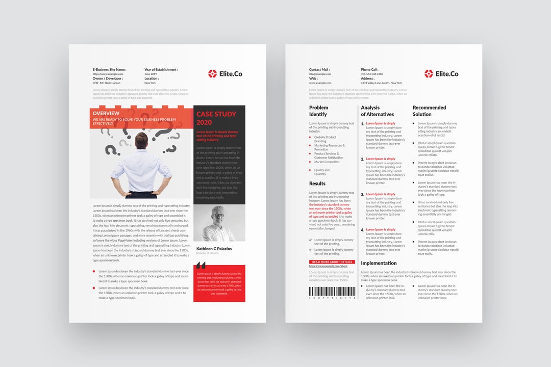 Case Study Template | SWOT Analysis Templates | Monthly Case Study ...