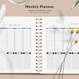 Weekly Planner Two Page Spread Ready for Printable Indesign Weekly ...