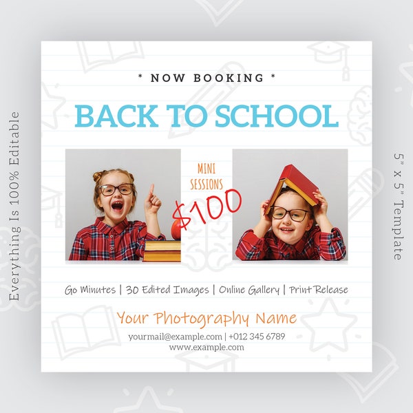 School Mini Session - Etsy