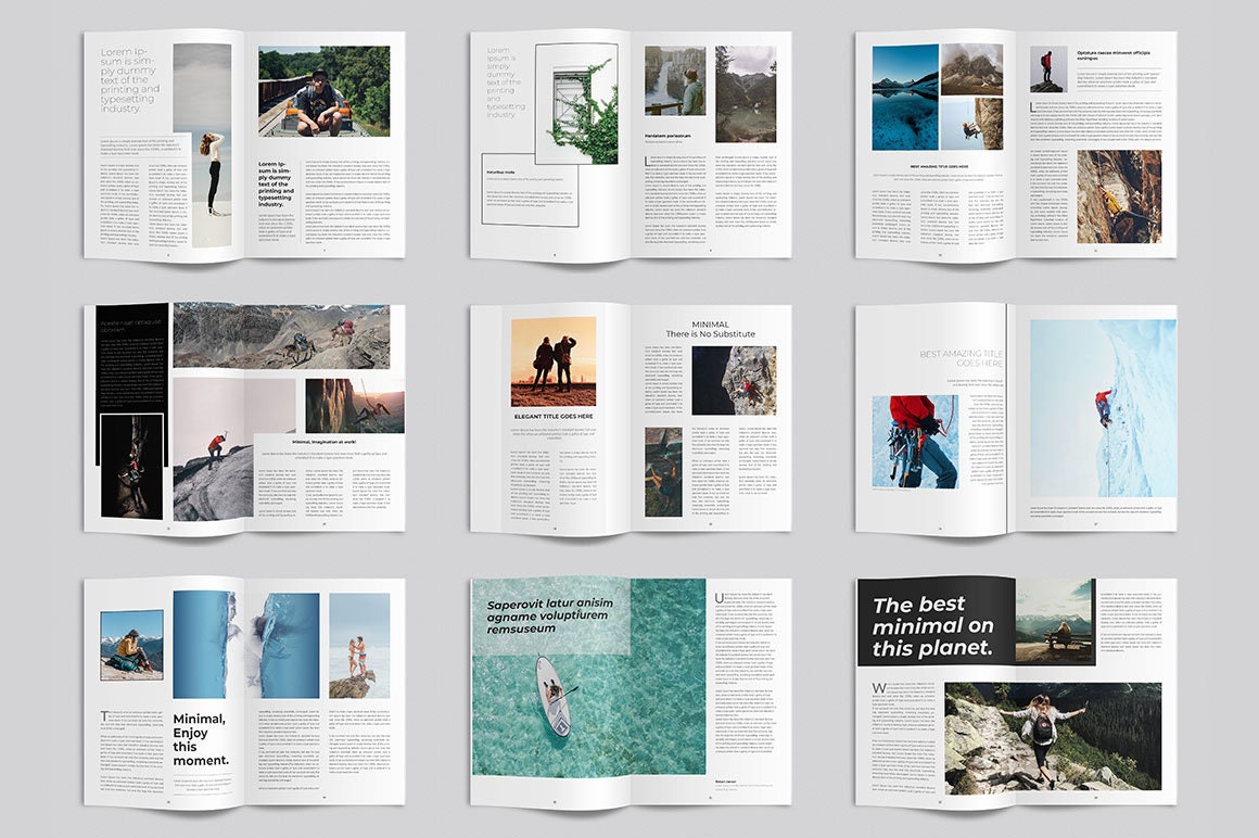 Indesign Minimal Magazine Layout Simple Typography Clean Magazine ...