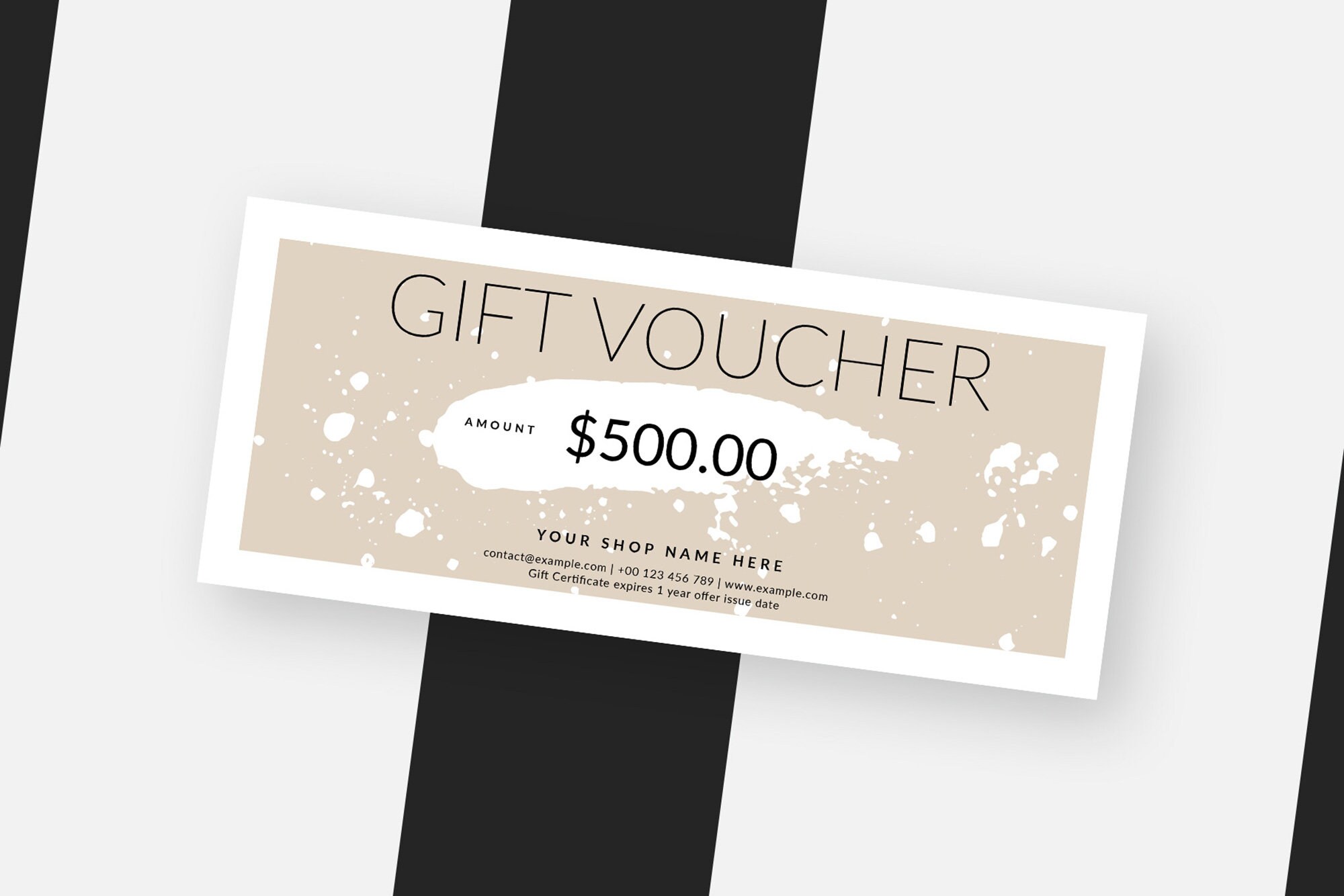 Gift Certificate Template MS Word Gift Voucher Gift Voucher - Etsy