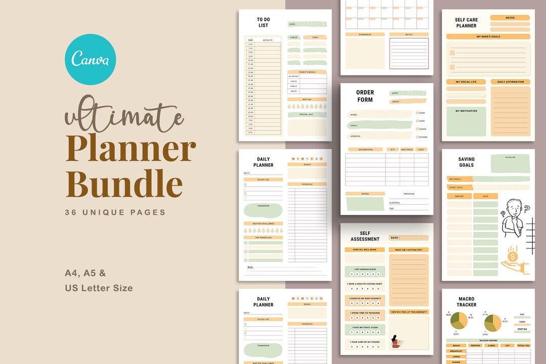 Commercial Allow Ultimate Canva Planner Bundle Pack Vol.42 Instant ...