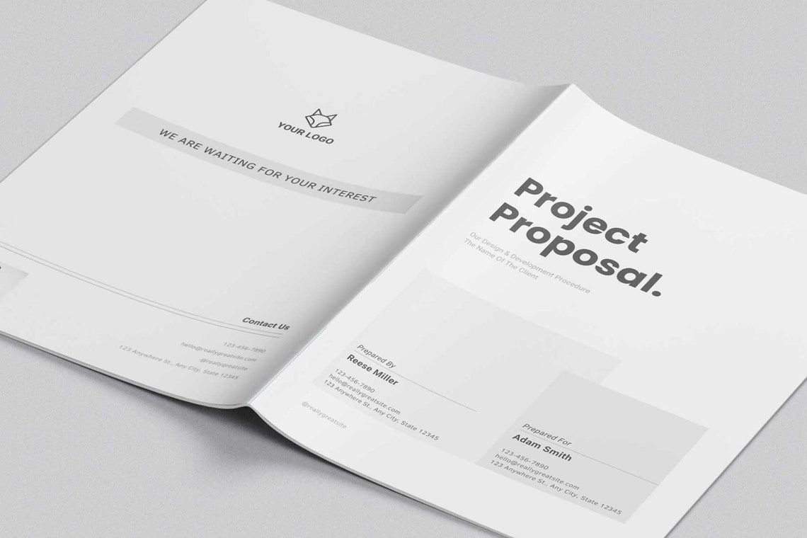 Proposal Canva Template Project Proposal Template Proposal - Etsy