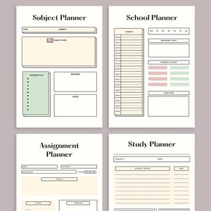 Commercial Allow Ultimate Canva Study Planner Bundle Pack Vol.37 ...