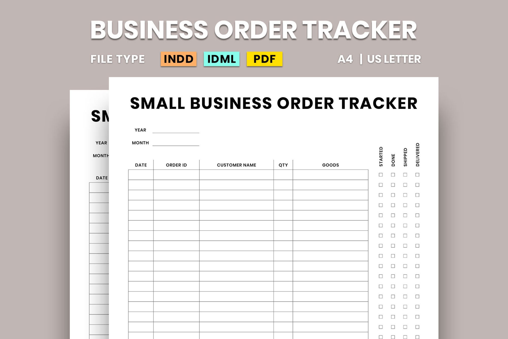 Small Business Order Tracker, Business Organised Planner, Printable ... Small Business Order Tracker, Business Organised Planner, Printable ...