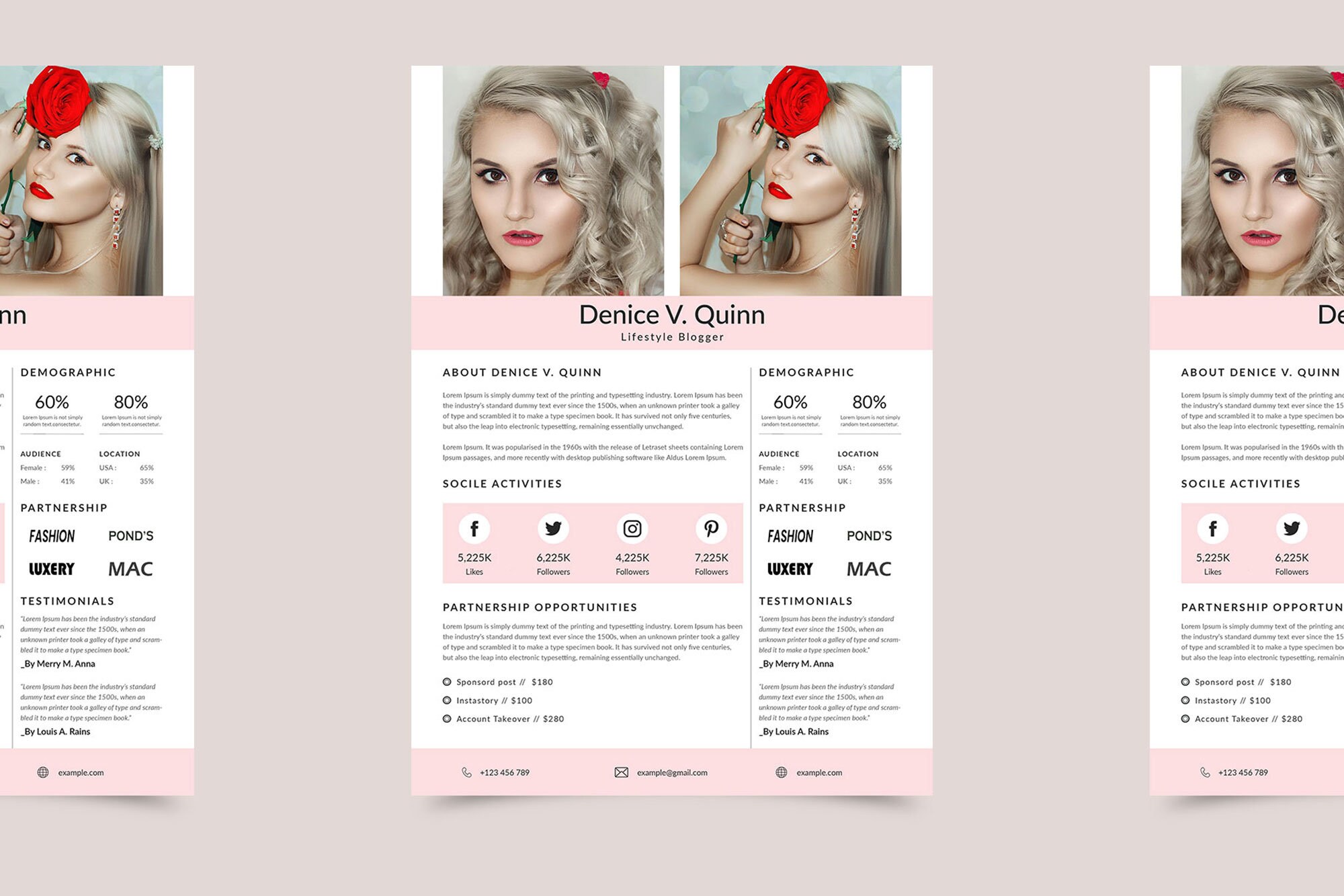 Media Kit Template Blogger Media Kit Fashion Blogger Media - Etsy