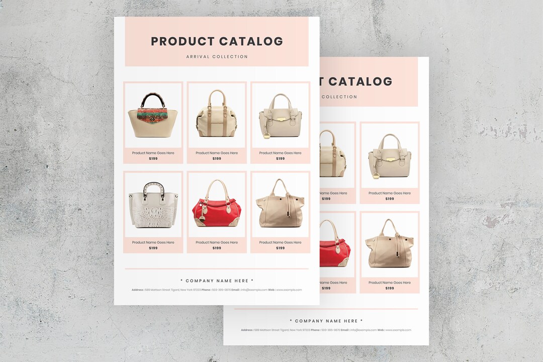 Layout del catalogo prodotti Modello minimo di foglio di linea - Etsy ...