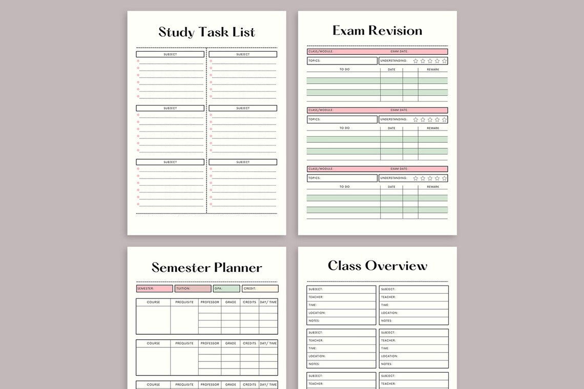 Commercial Allow Ultimate Canva Study Planner Bundle Pack - Etsy