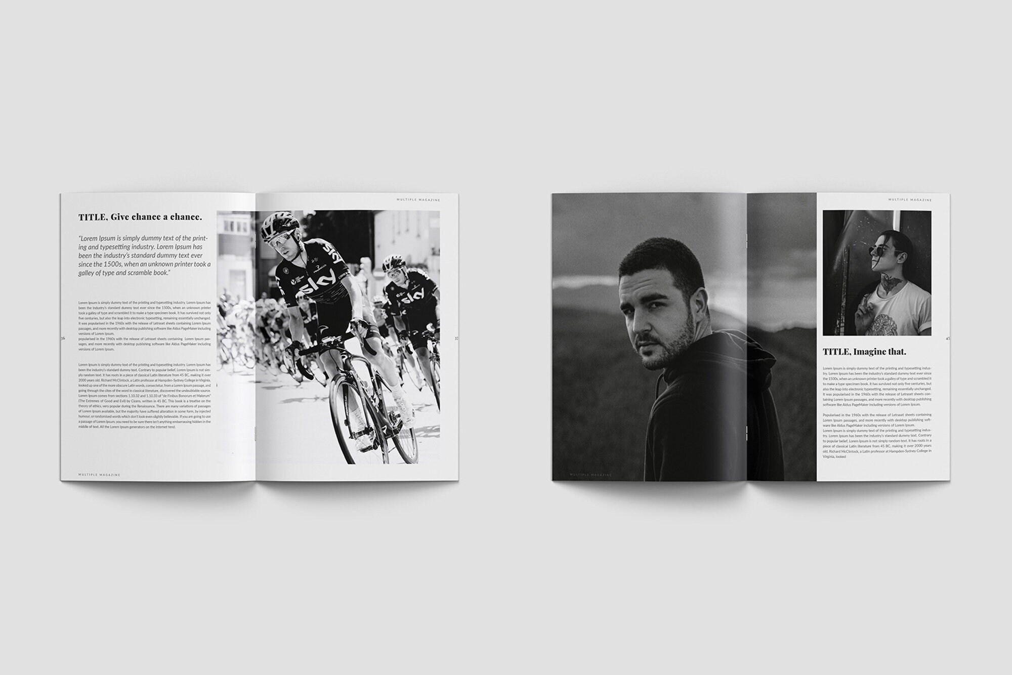 Black and White Minimal Magazine Template Indesign Magazine - Etsy