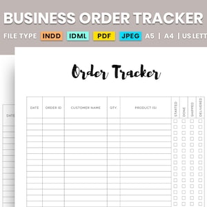 Small Business Order Tracker, Business Organized Planner, Printable ...