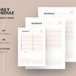 Daily Schedules for Success Your Goals Seven Days Planner - Etsy