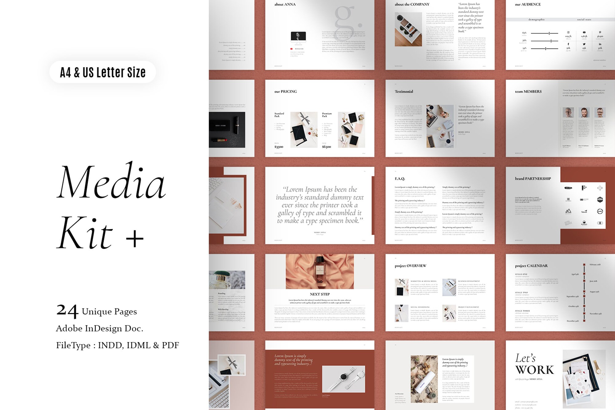Media Kit Template, Influencer Media Kit, Fashion Blogger Media Kit ...