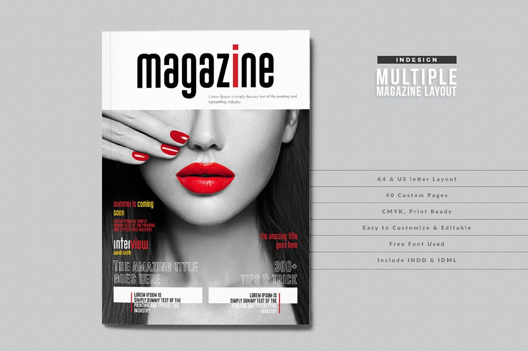 Multiple Magazine Layout Clean and Elegant Magazine Template ...