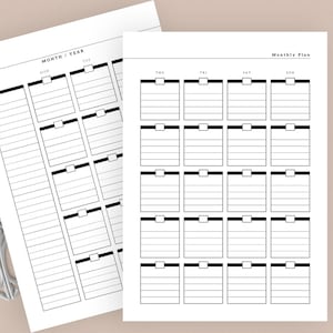 2021 Monthly Planner Two Page Spread Ready for Printable Calendar Style ...