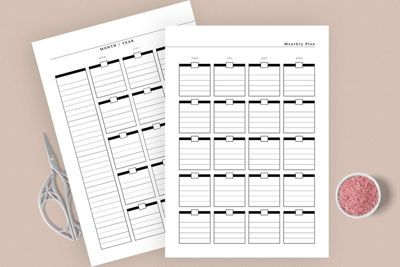 2021 Monthly Planner Two Page Spread Ready for Printable Calendar Style ...