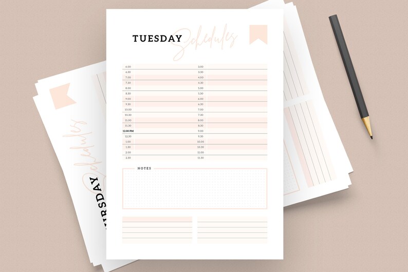Daily Schedules for Success Your Goals Seven Days Planner - Etsy
