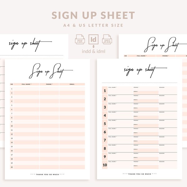Printable Email Sign up Sheet - Etsy