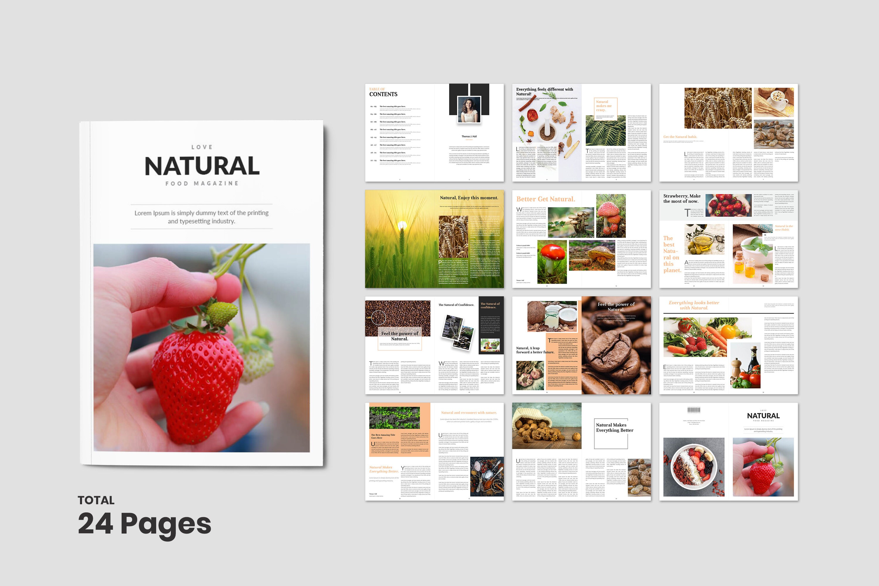 Food Magazine Template, Indesign Modern Magazine Layout, Restaurant ...