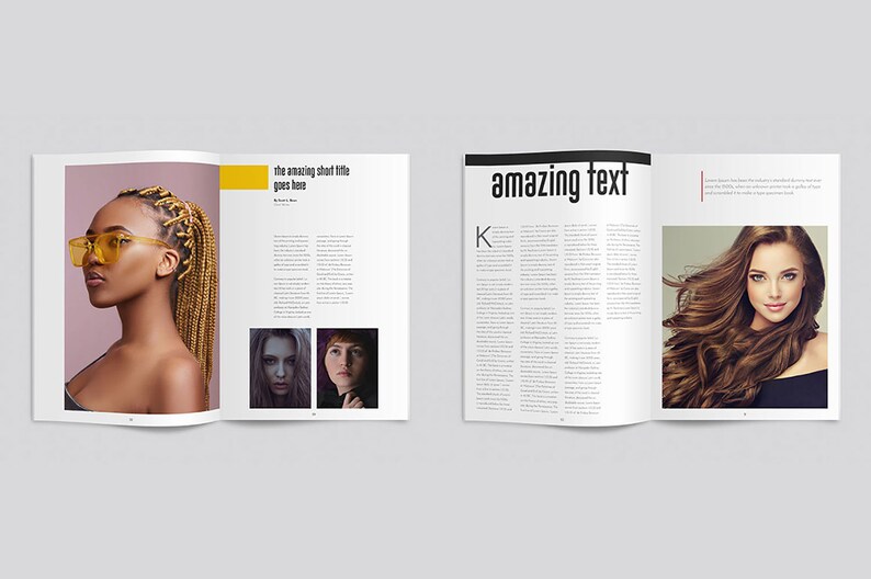 Multiple Magazine Layout Clean and Elegant Magazine Template ...