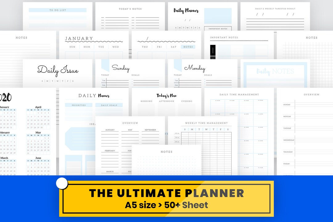 The Ultimate Planner Sheet, Editable Daily Planner Sheet, Planner ...