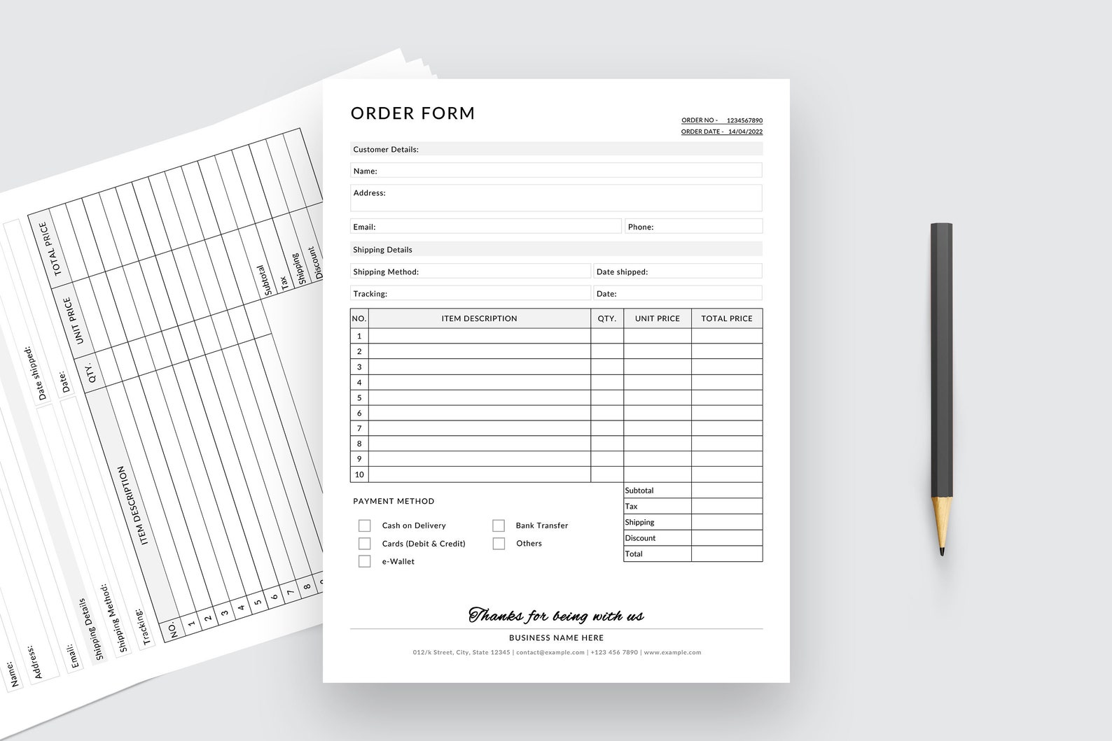 Editable Word Wholesale Order Form Template Ms Word Order - Etsy