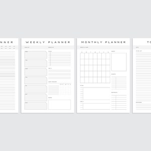 Editable Canva Daily Weekly Monthly To-do List Planner Template ...