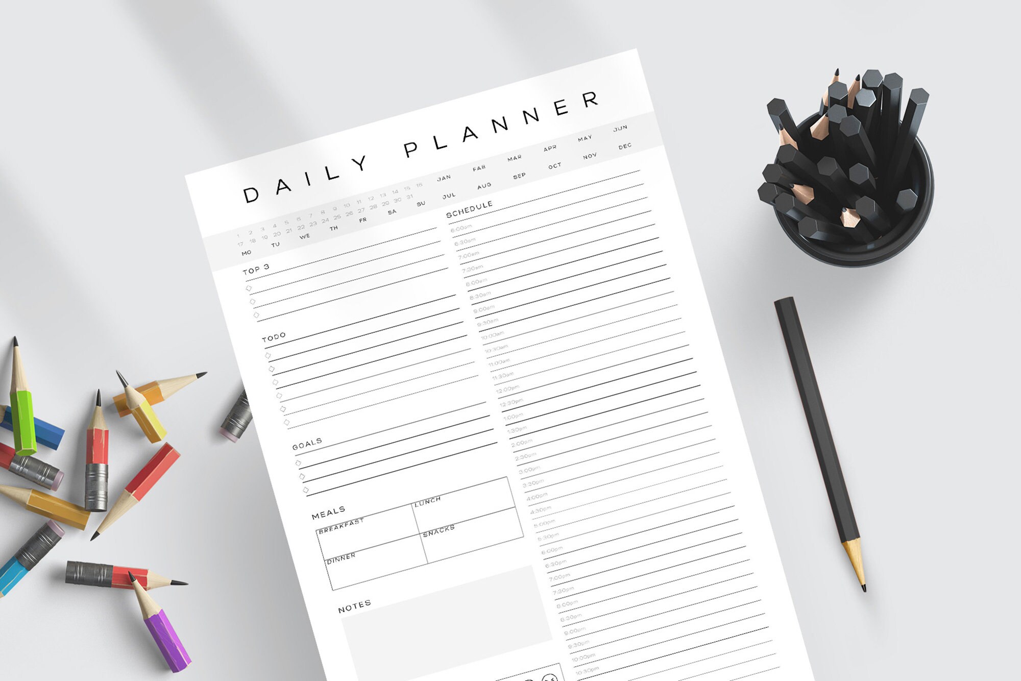 Editable Canva Daily Weekly Monthly To-do List Planner Template Instant ...