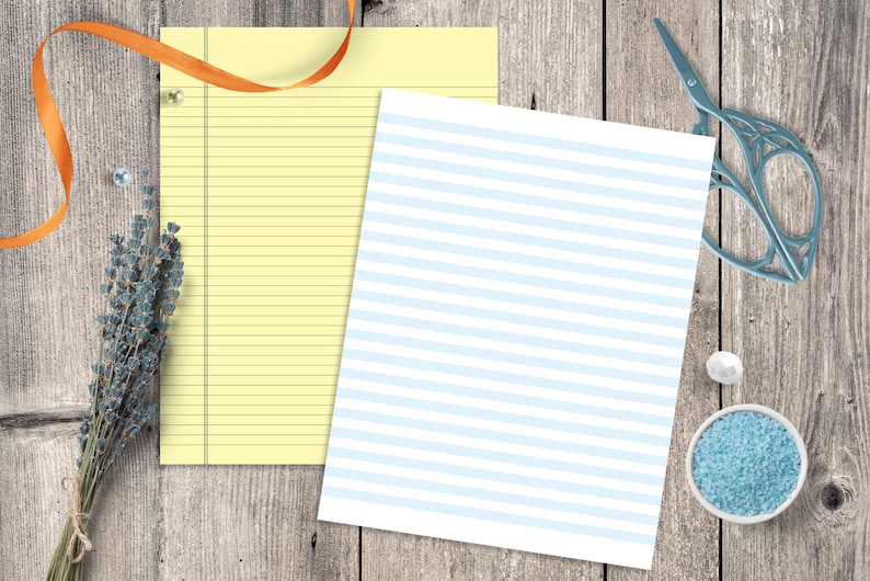 Notebook Pages for School Digital Papers, Handwriting Practice, Back to ...