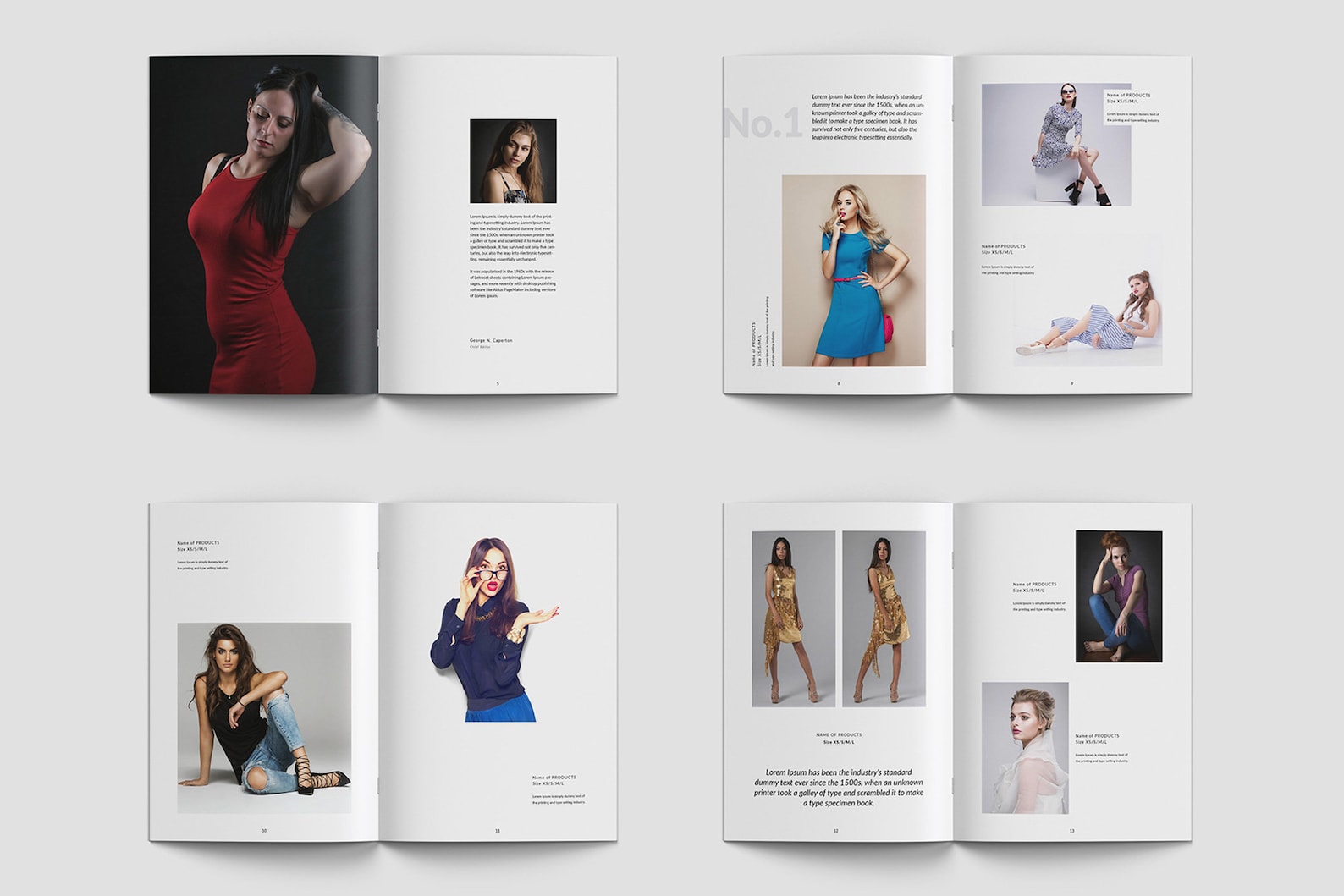 Lookbook Template Fashion Catalog Design Product Catalog - Etsy