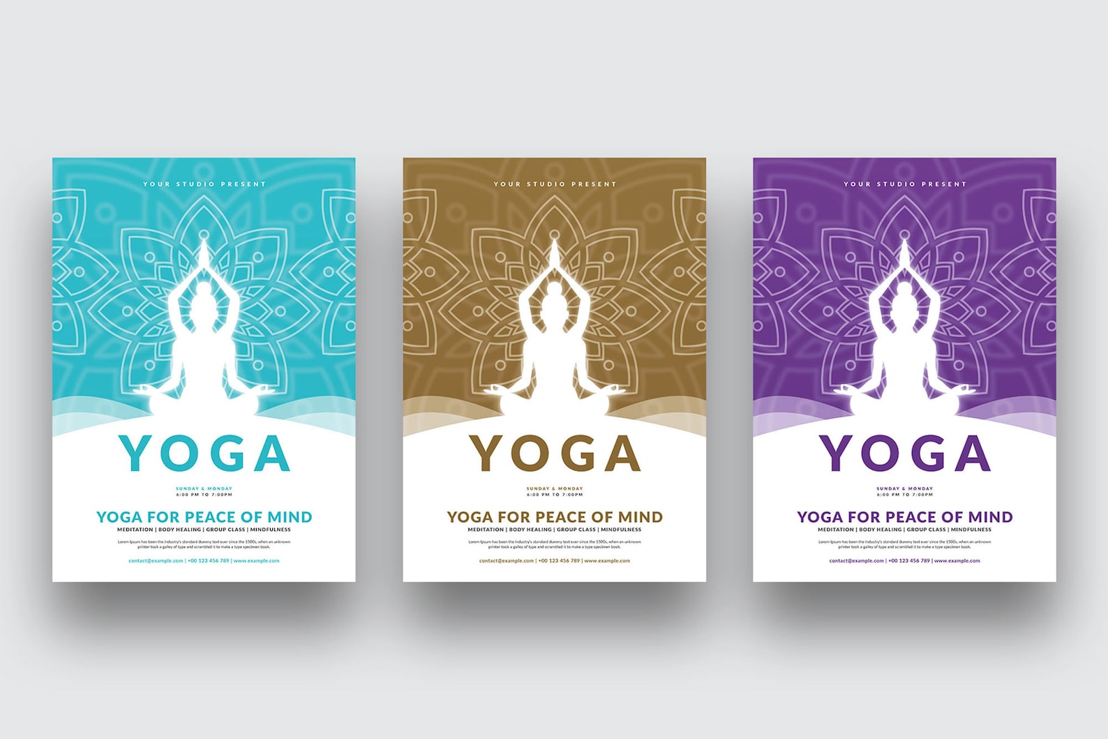 YOGA Flyer Yoga Studio Flyer Template Yoga Class Flyer Yoga Class ...