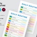 Daily Routine Chart Editable Indesign & Canva Version, Daily Morning ...