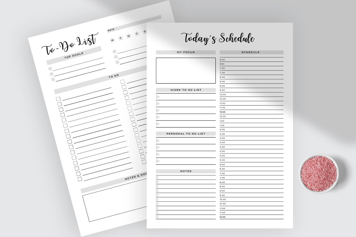 Canva To-do List & Schedule Planner Daily Planner Goals Also Focus ...