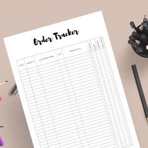 Small Business Order Tracker, Business Organized Planner, Printable ...