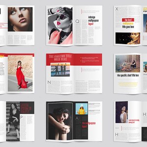 Multiple Magazine Layout | Clean and Elegant Magazine Template ...