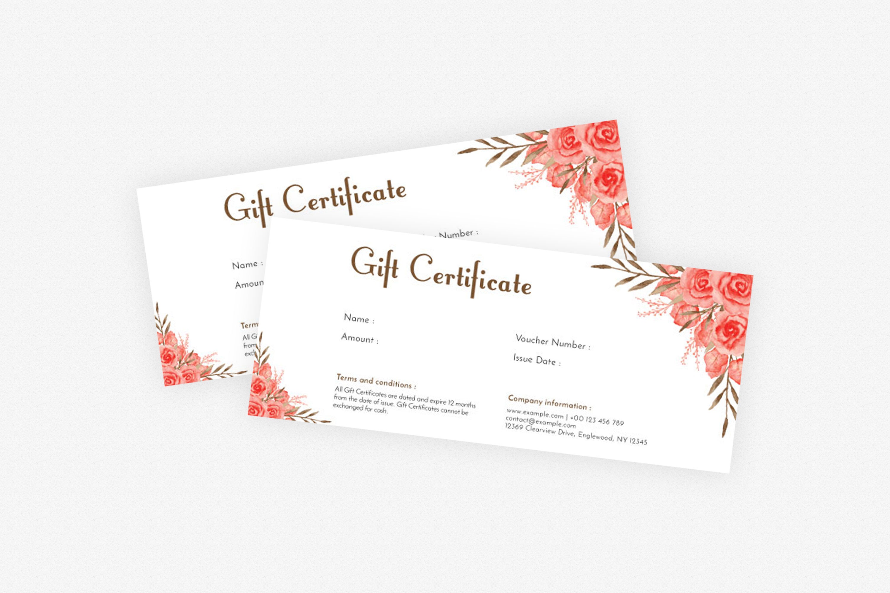 Gifts Certificate Templates Clean and Elegant Gifts Certificate Instant ...