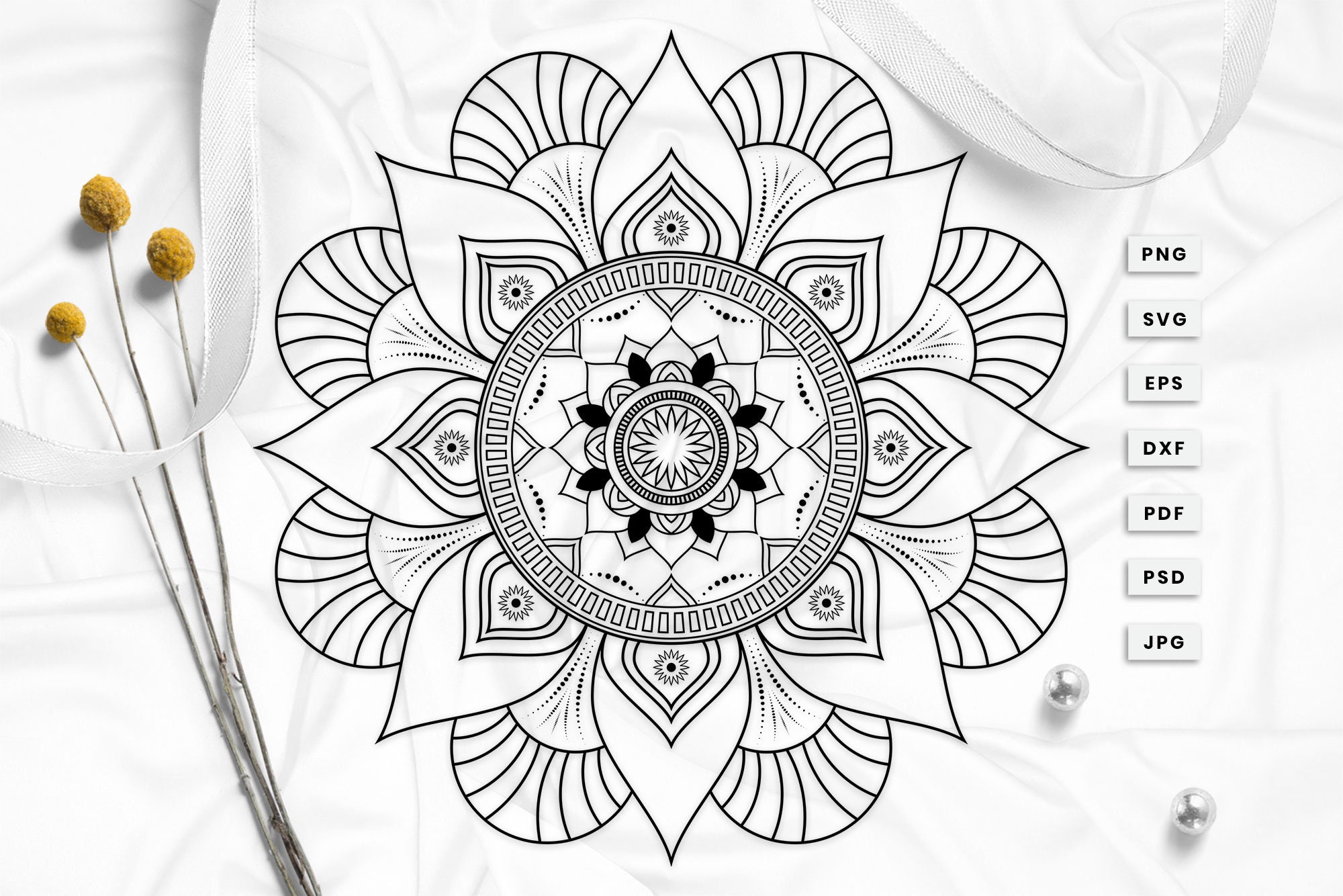 Leaves Mandala SVG Cut File Mandala Printable Mandala Svg - Etsy